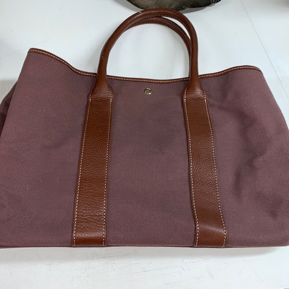 J. McLaughlin | Bags | Womens Canvas Tote With Leather Handle Detail ...